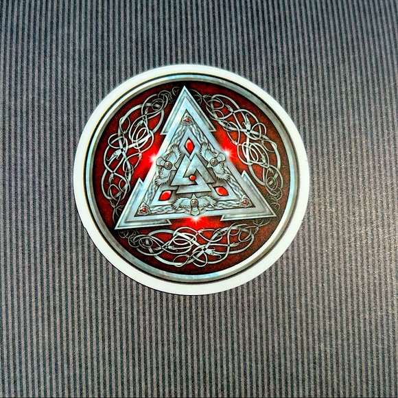 Hand Crafted | Wall Decor | Red Triangle Old Norse God Masculine ...